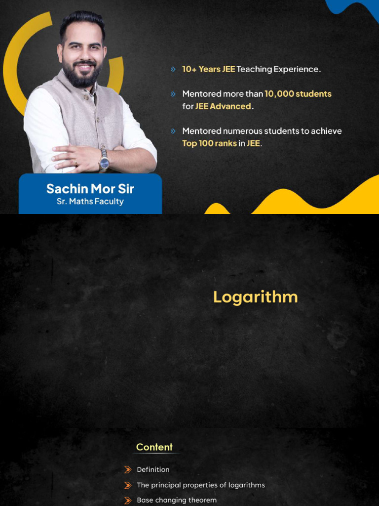 Logarithm Quadratic Equation Handout Pdf Logarithm Exponential