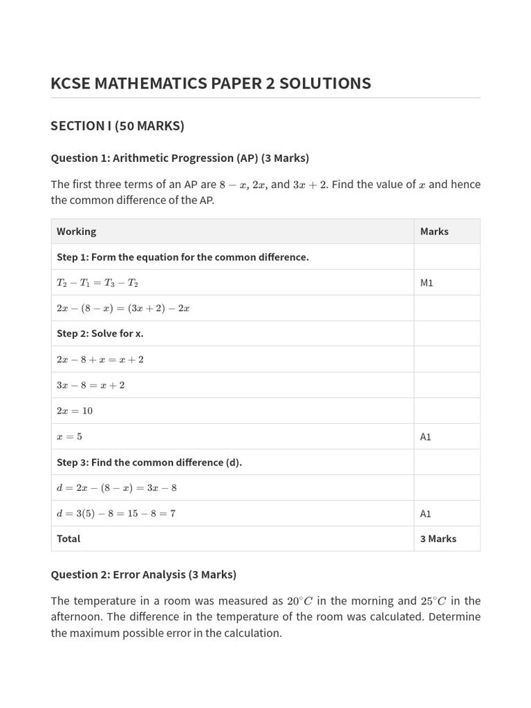 kcse_math_solutions | PDF | Circle | Elementary Mathematics