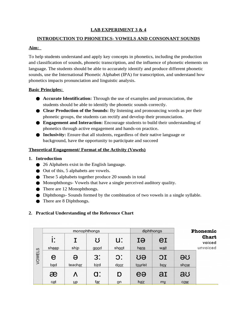 Experiment 3-4 Introduction To Phonetics | PDF | Phonetics | Consonant