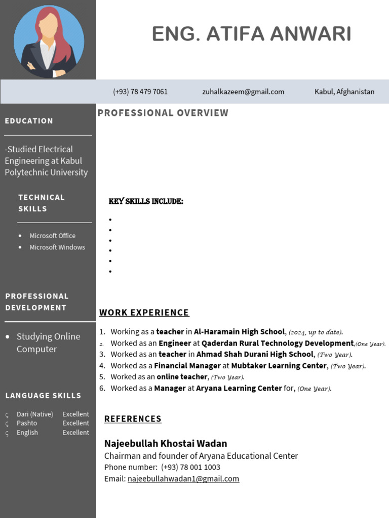 Atifa CV | PDF