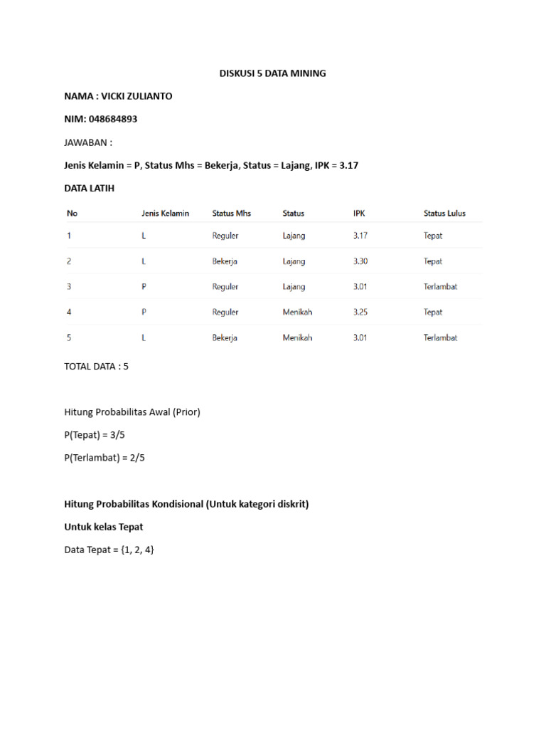Diskusi 5 Data Mining | PDF