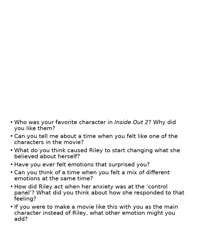Inside Out Questions | PDF