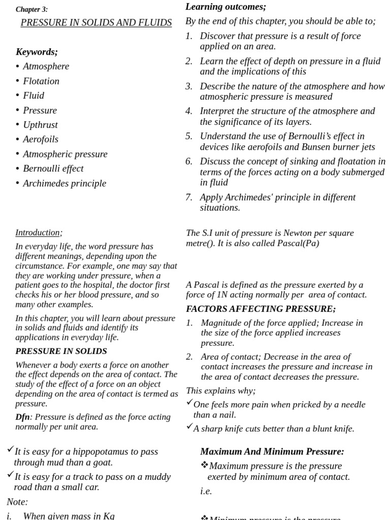 Pressure | PDF | Pressure | Density