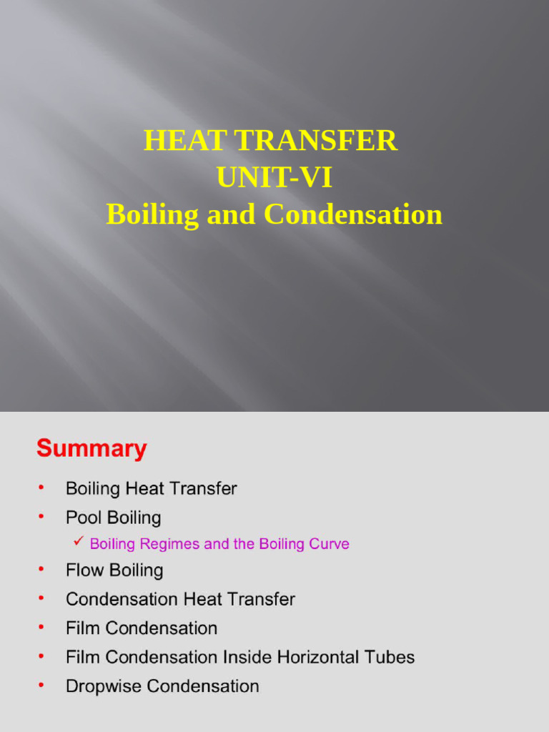 Boiling and Condensation | PDF