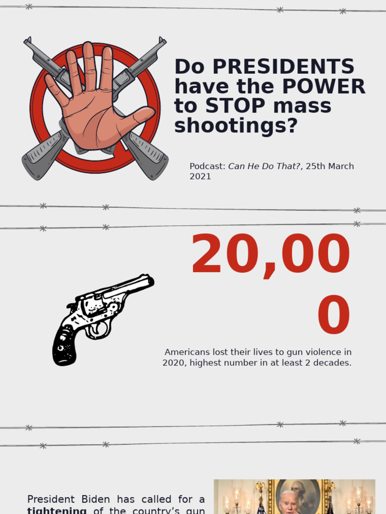 Do Presidents Have The Power To Stop Mass Shootings | PDF
