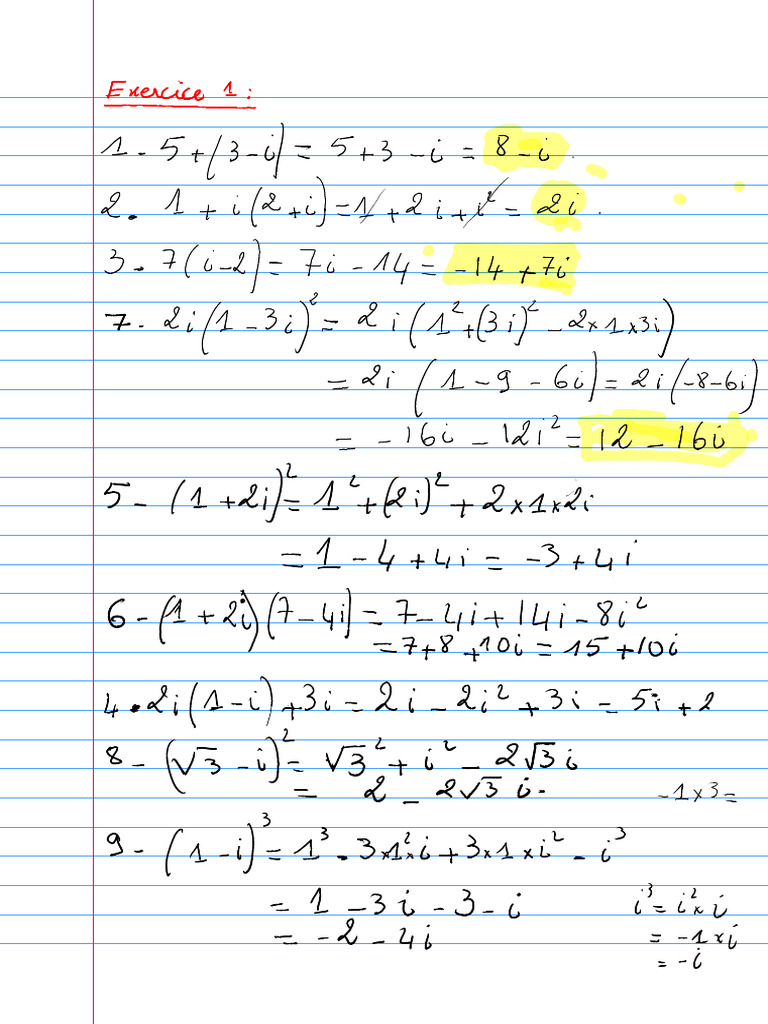 Exo1 Nbr Cplxee | PDF