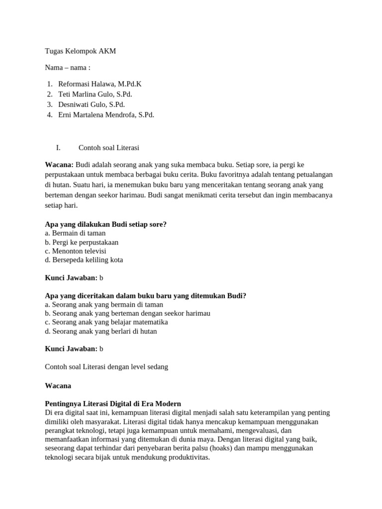 Tugas Kelompok AKM | PDF