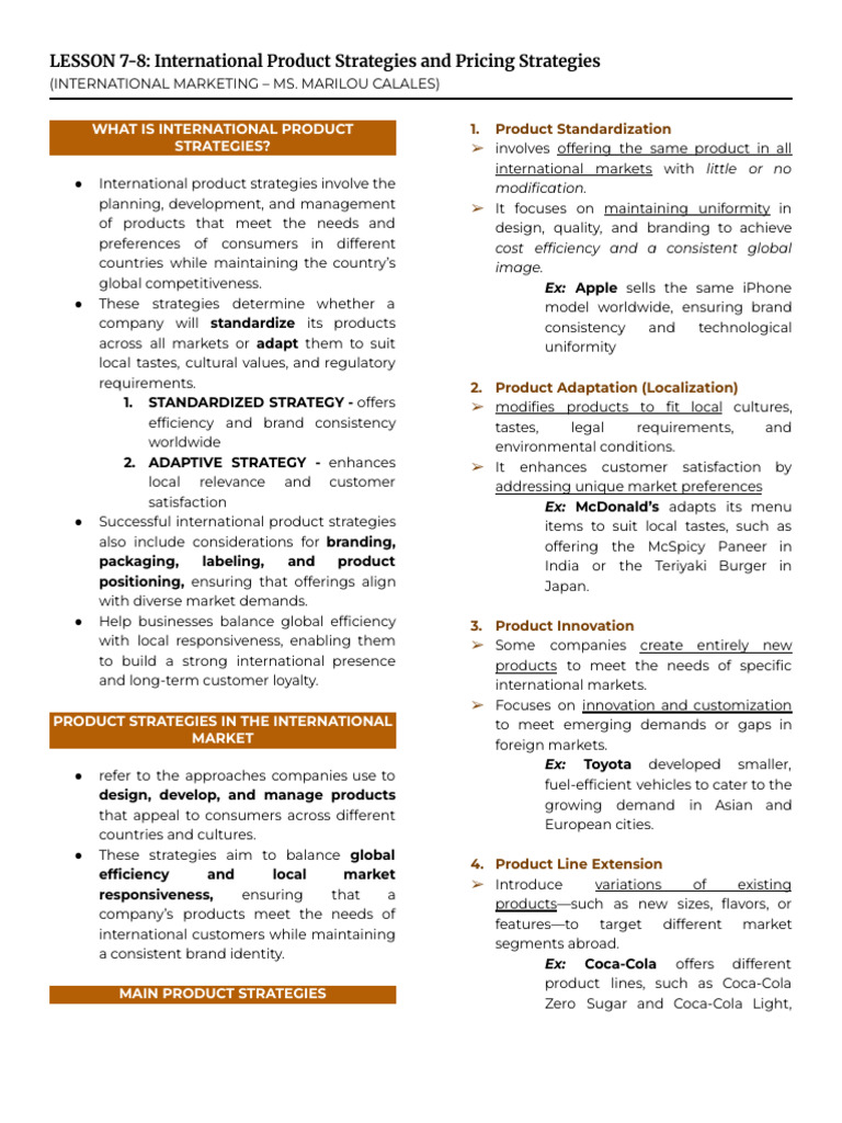 Lesson 7-8 | PDF | Marketing | Pricing