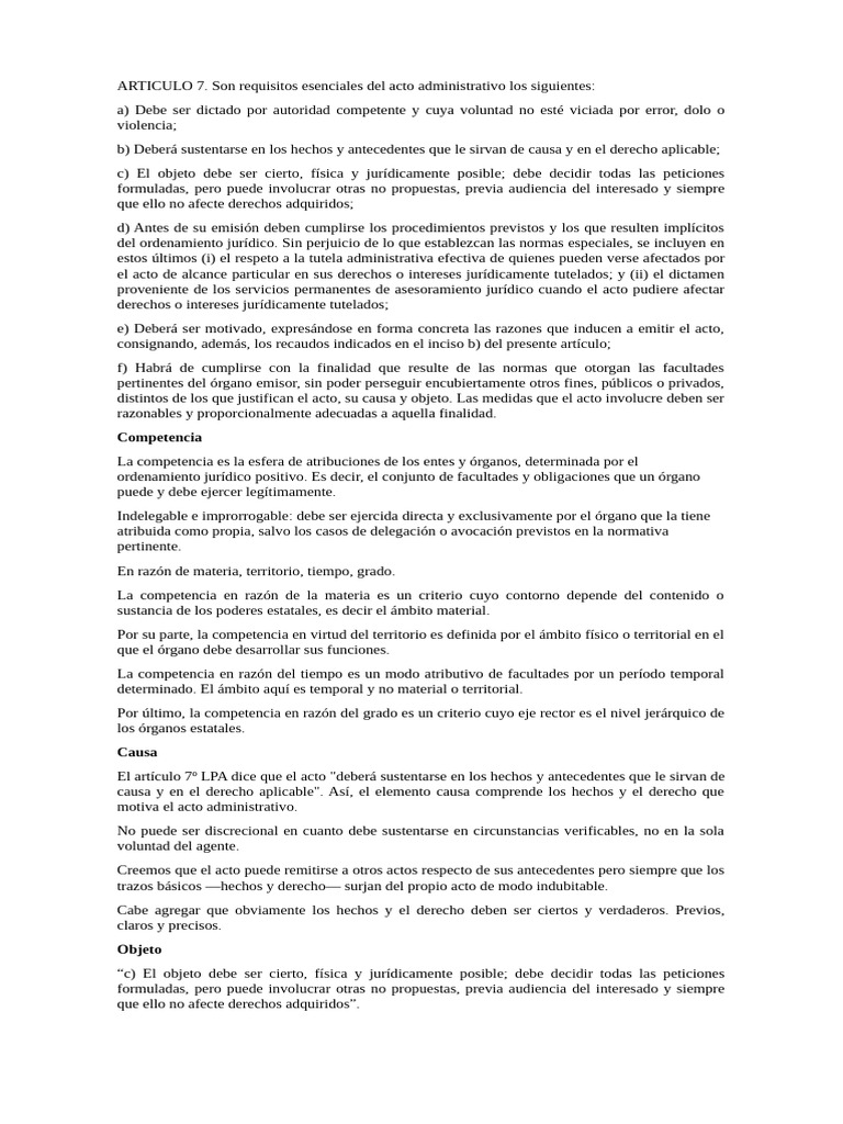 Requisitos del Acto Administrativo | PDF | Debido al proceso | Nulo (ley)