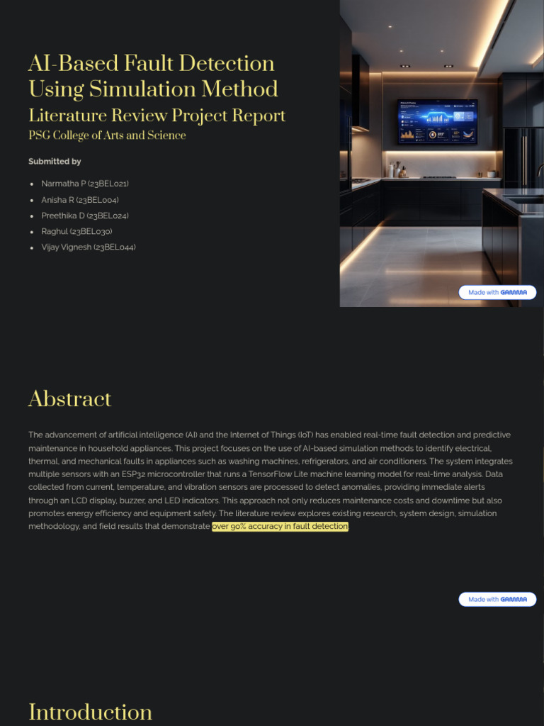 AI Based Fault Detection Using Simulation Method (1) | PDF