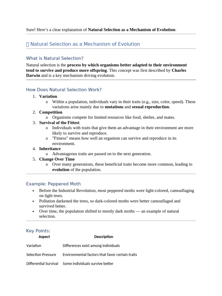 Natural Selection | PDF | Natural Selection | Evolution