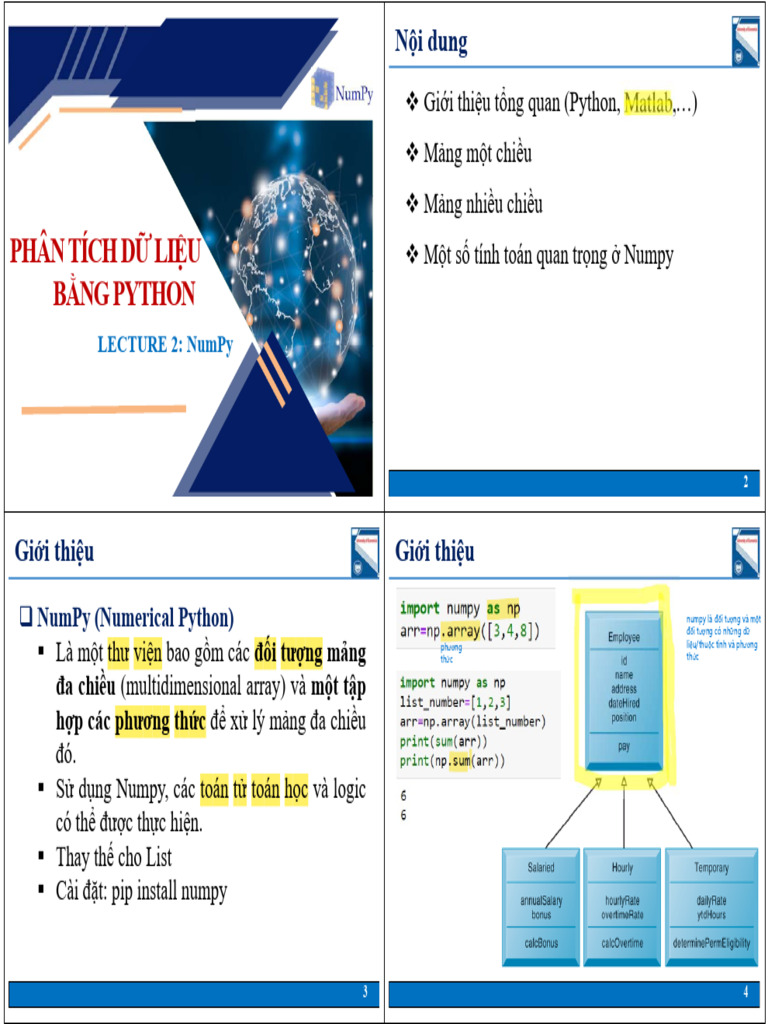 Lecture 2 - Numpy - SV-2025 | PDF