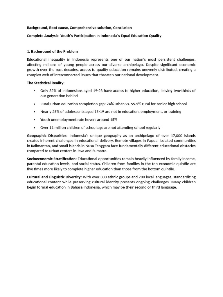 Background, Root Cause, Comprehensive Solution, Conclusion | PDF ...