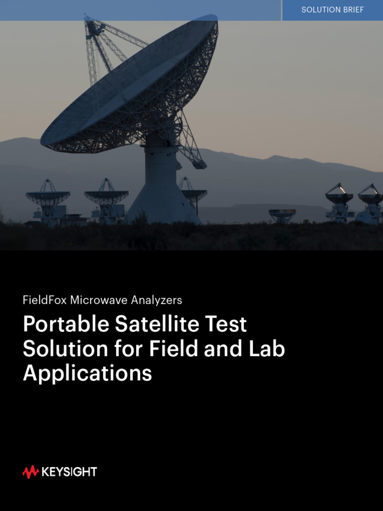Portable Satellite Test Solution For Field and Lab Applications | PDF ...