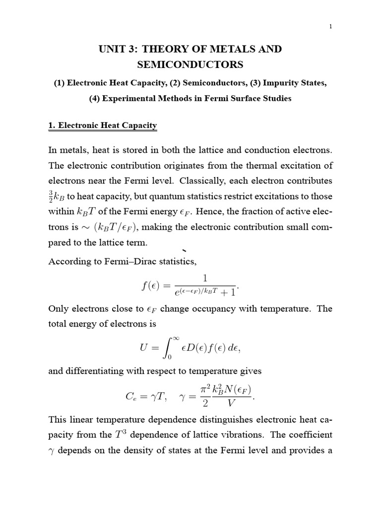 cmp_unit3 (1) | PDF | Doping (Semiconductor) | Electrical Resistivity And Conductivity