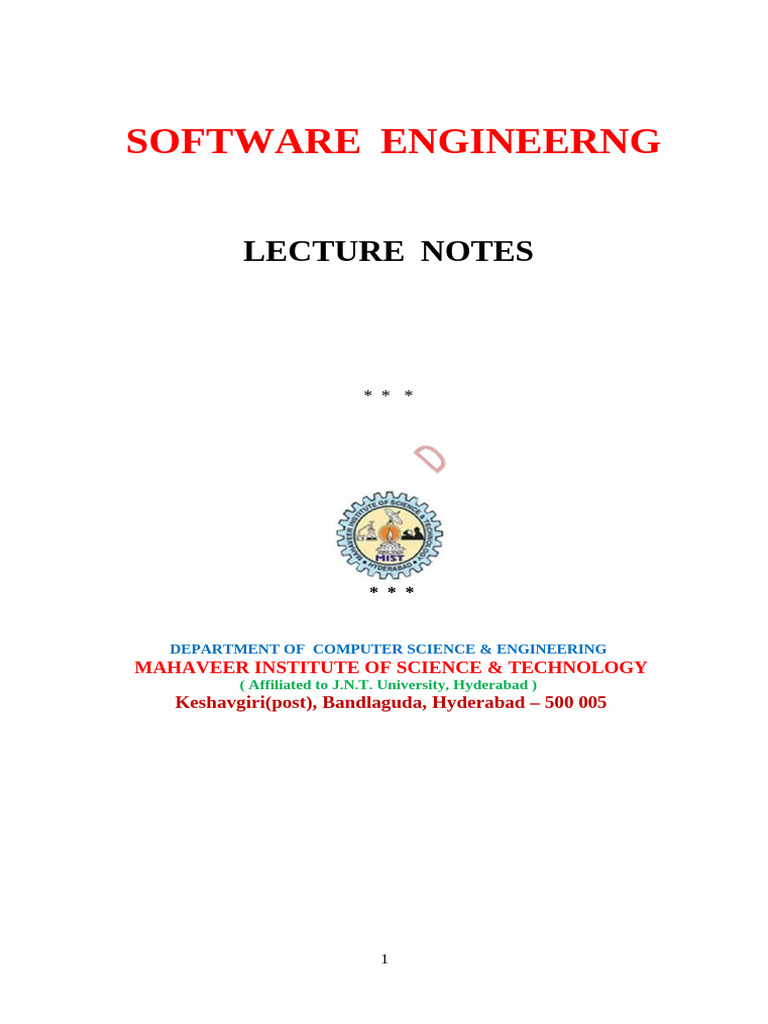 Se Notes Unit I | PDF | Software Development Process | Software Development