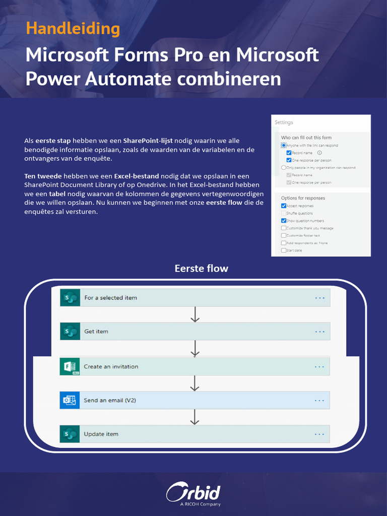 Handleiding Microsoft Forms Pro en Microsoft Power Automate Combineren ...