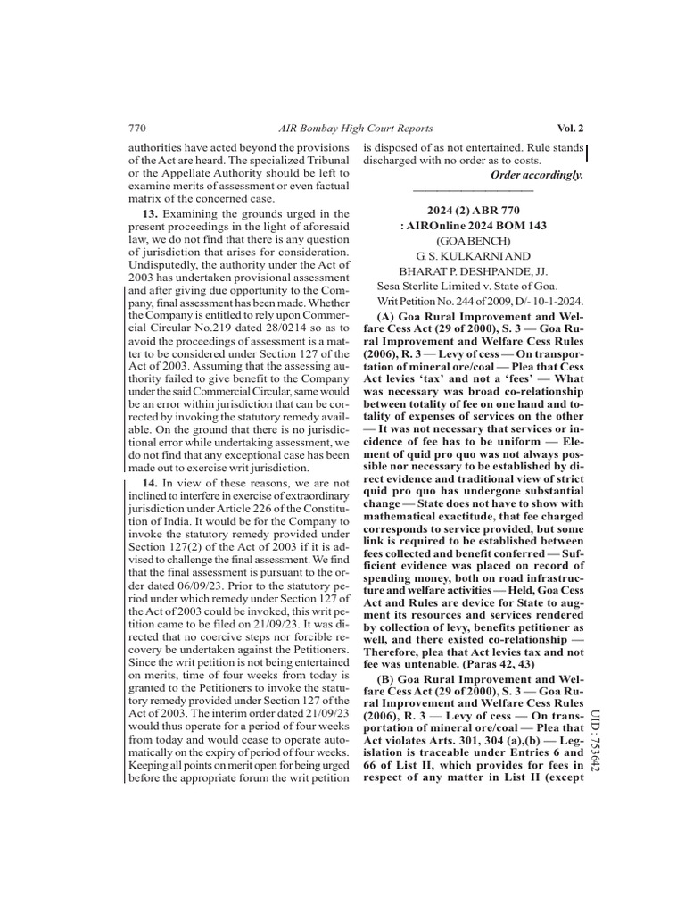 2024 (2) Abr 770 | PDF | Taxes