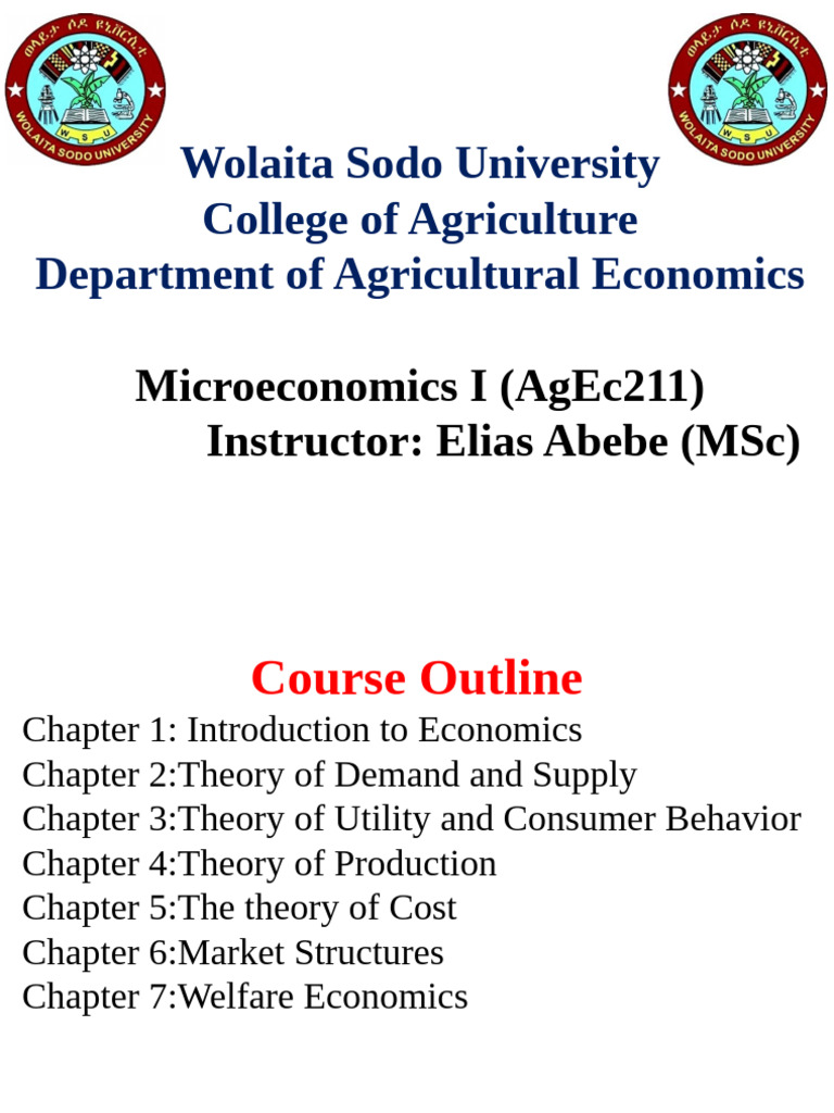 Microeconomics I Chapter 1 and 2 | PDF | Demand | Supply (Economics)