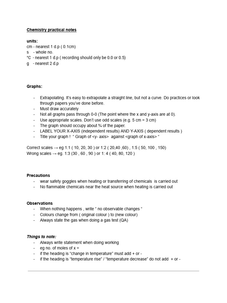 Chem Practical Notes | PDF | Titration | Chemistry