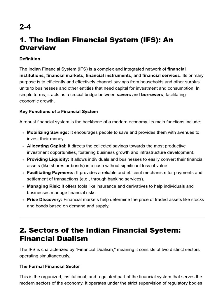 Session 2 to 5 FS notes | PDF | Securities (Finance) | Financial Markets