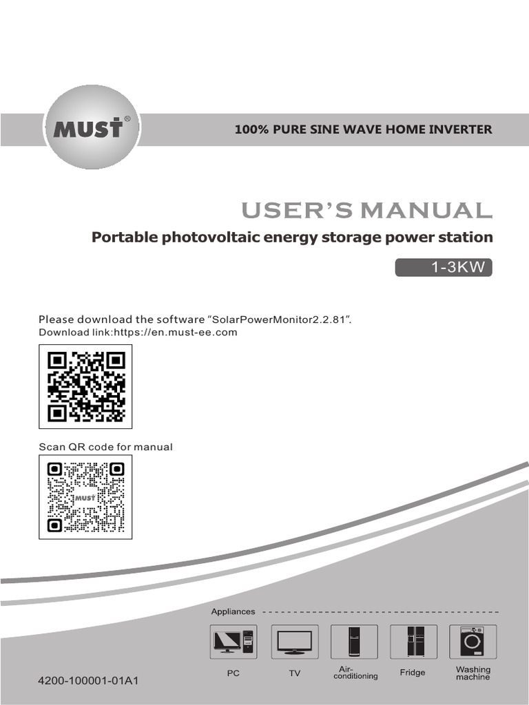 Portable Solar Power Station Manual | PDF | Power Inverter | Battery ...