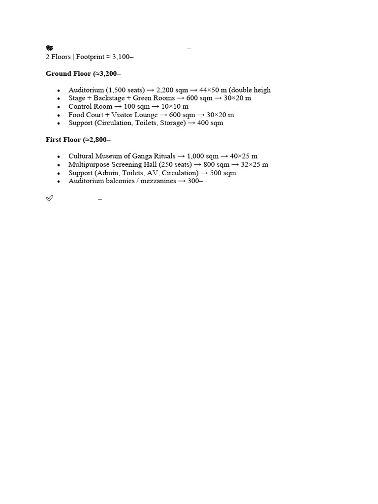 Cultural & Entertainment Block Overview | PDF