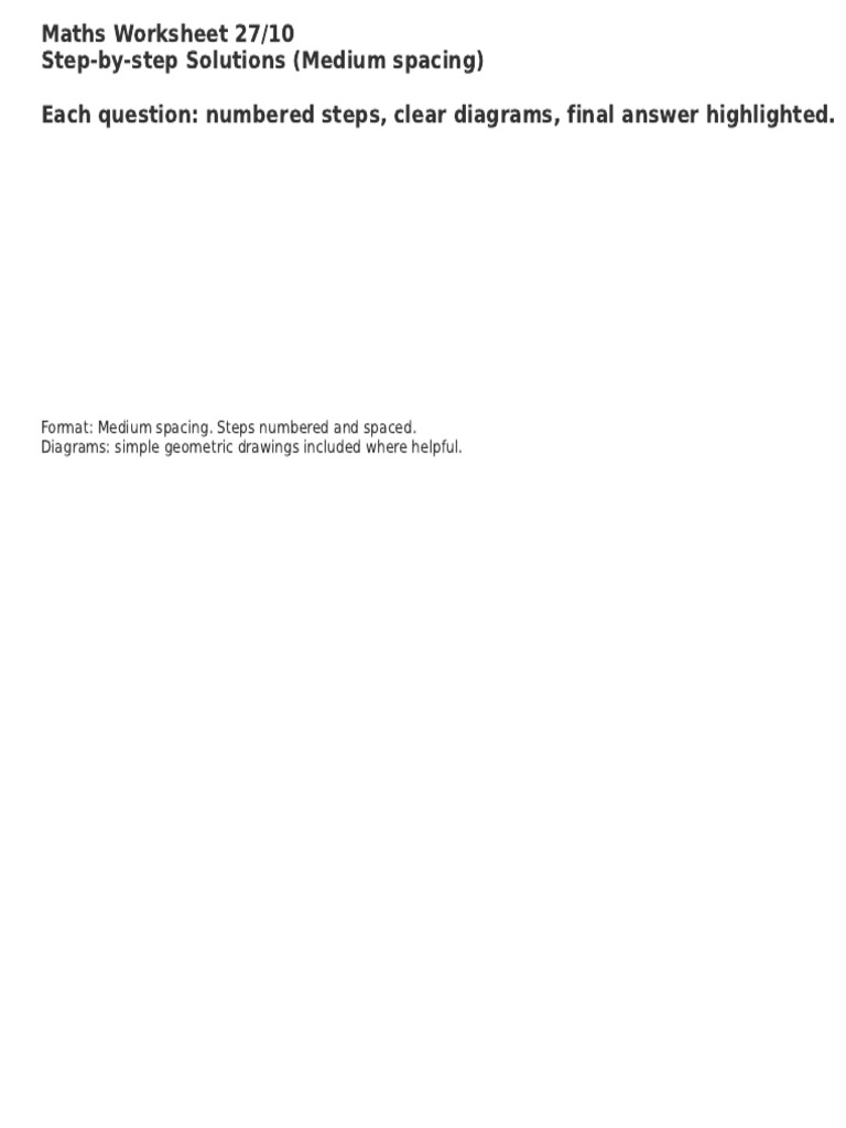 Maths 27 10 Solutions With Diagrams | PDF | Circle | Area