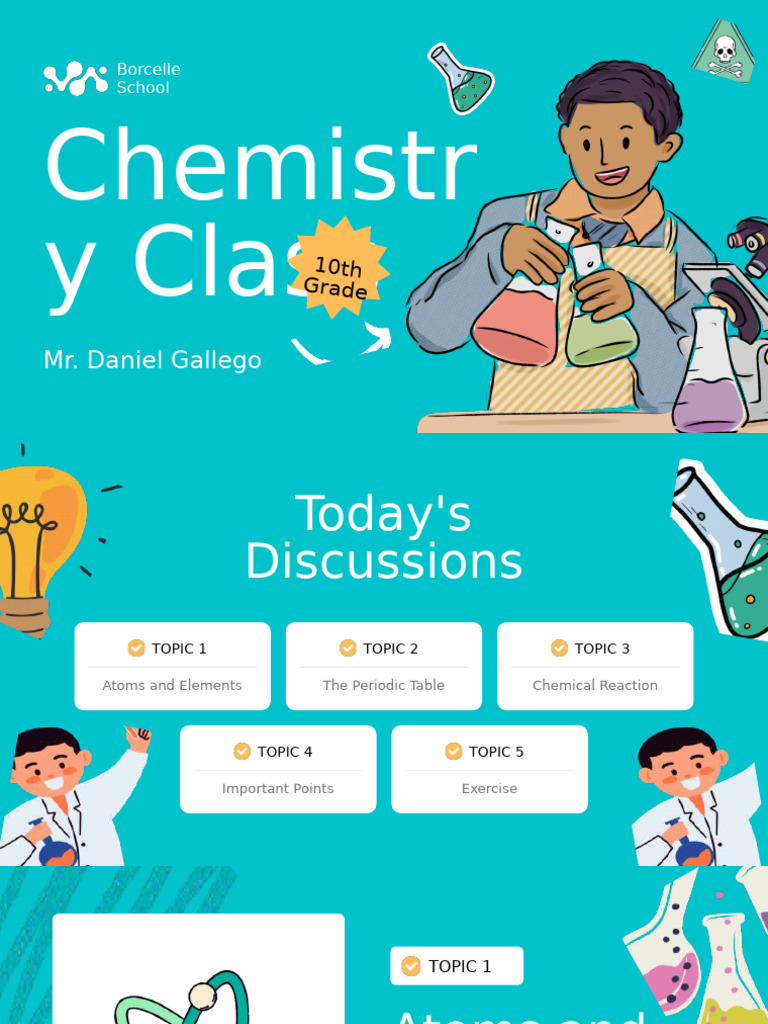 Aqua Blue Illustration Chemistry Class Presentation - 20251106 - 221149 ...