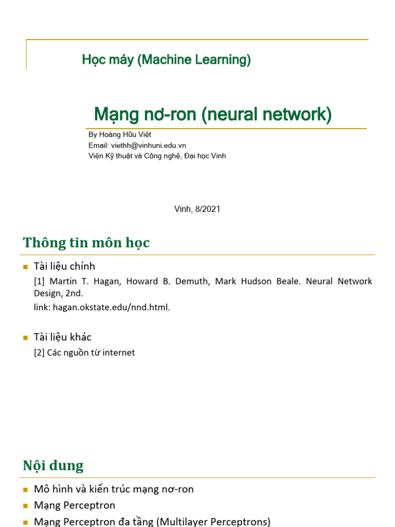 Lect. 11 - Neural - Network | PDF