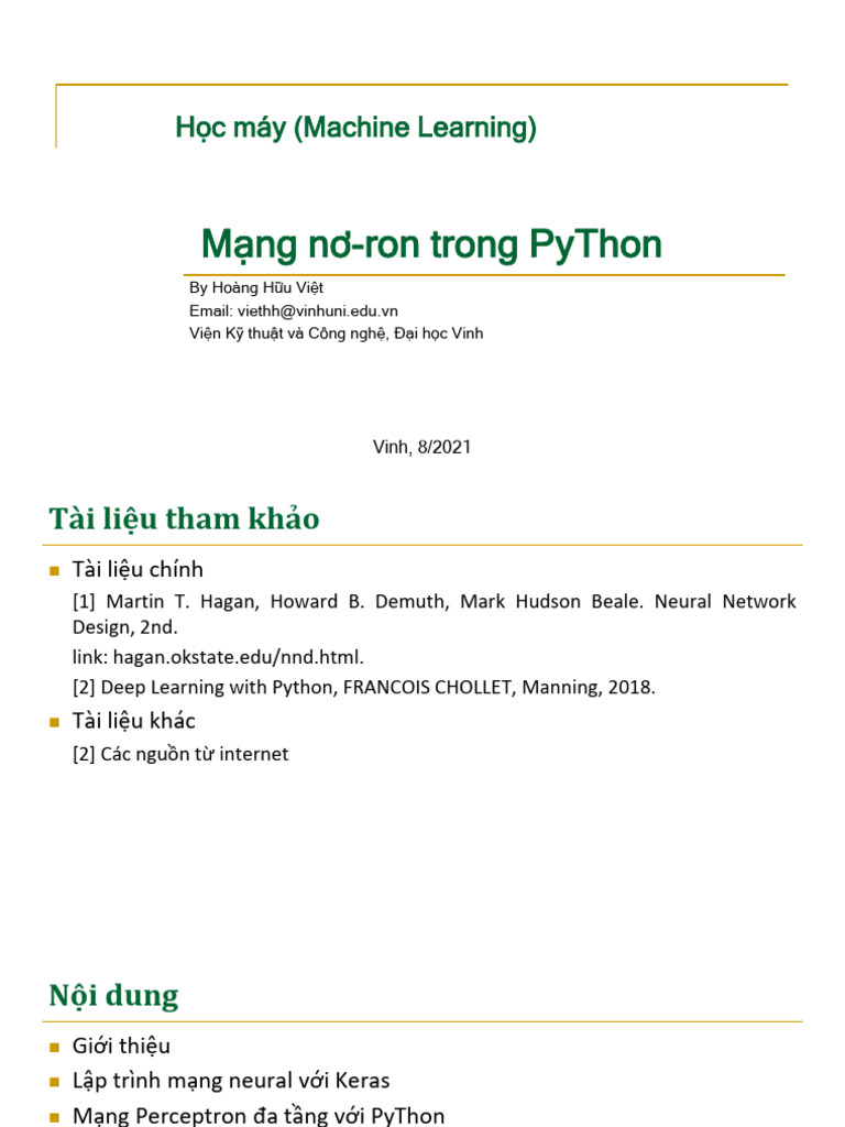 Lect. 12 Neural Network by Python | PDF