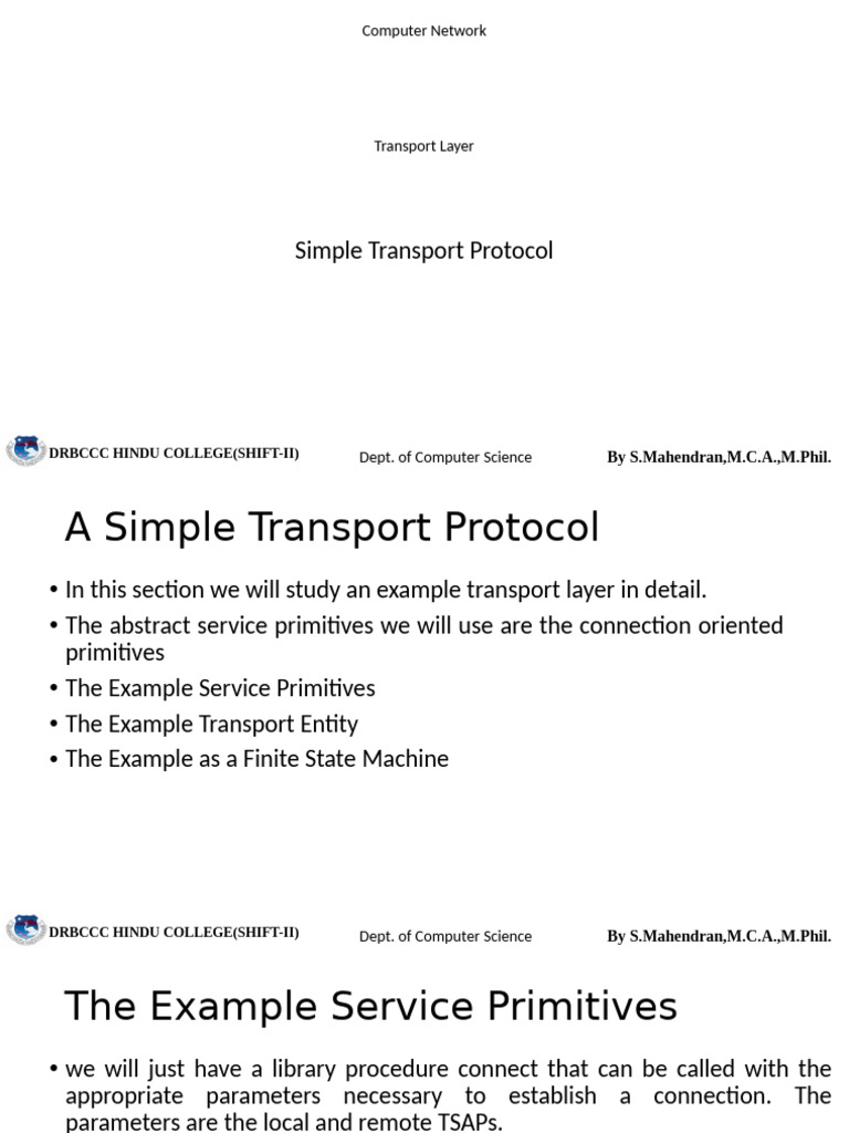 6 Simple Transport Protocol | PDF | Computer Architecture | Internet Protocols