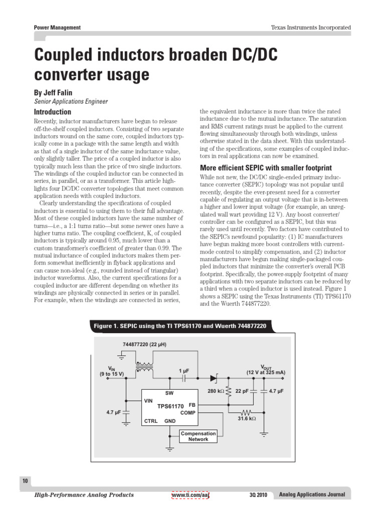 Coupled Inductor SMPS | PDF | Electrical Engineering | Electricity