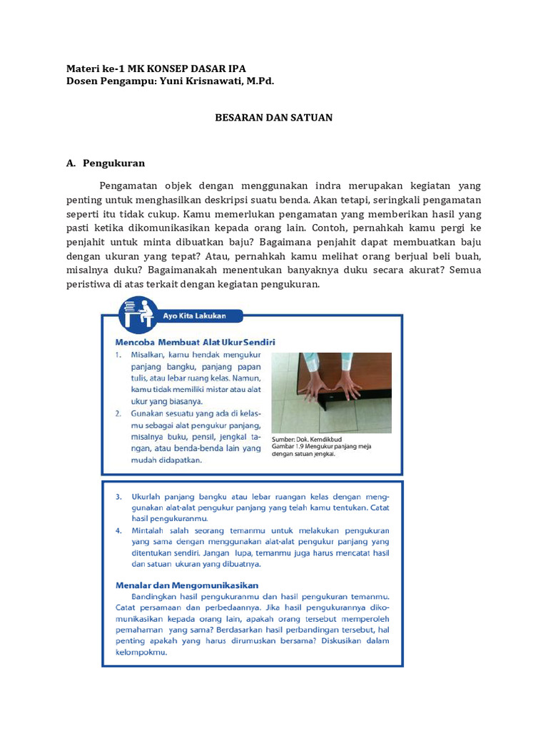 Besaran dan Satuan dalam IPA | PDF