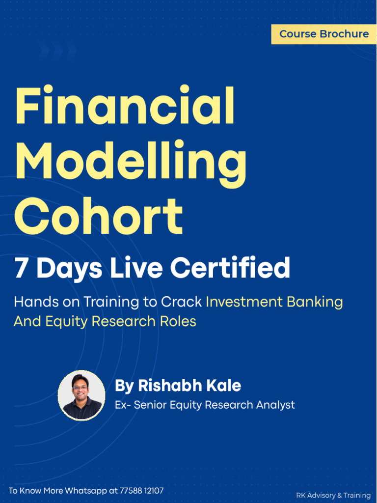 Financial Modelling Cohort Brochure | PDF | Valuation (Finance) | Corporations