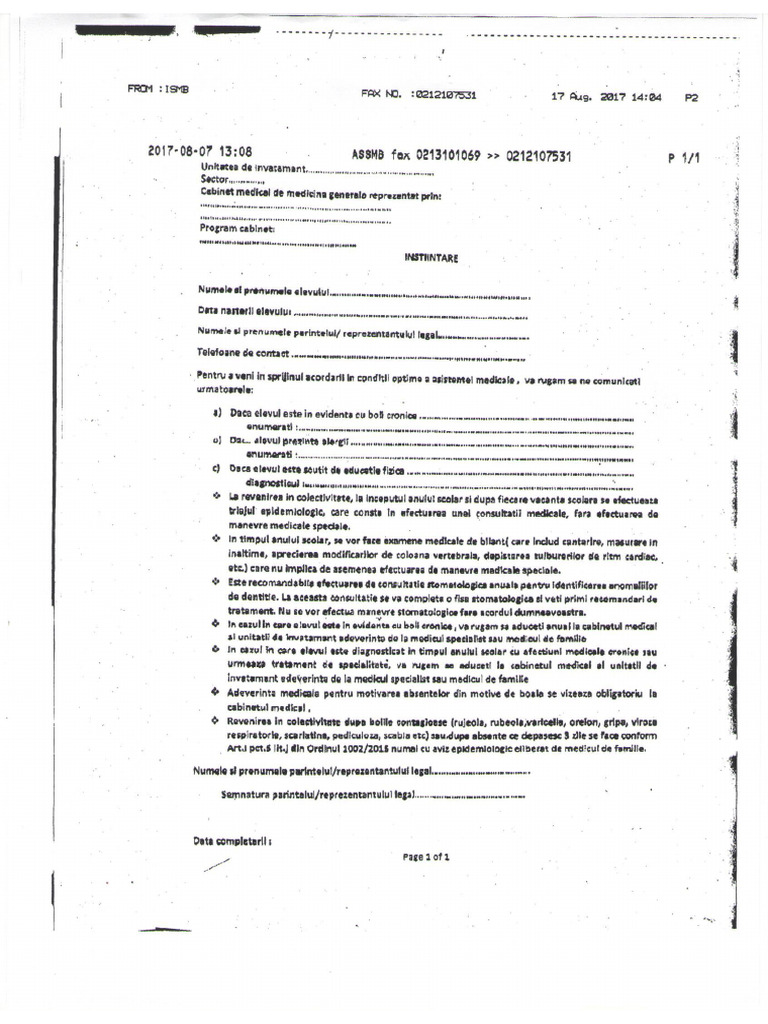 Tipizate Medicale Parinti | PDF