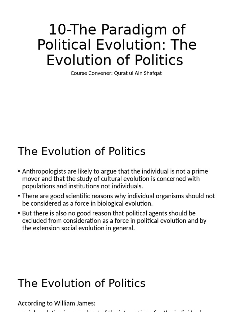 10-The Paradigm of Political Evolution The Evolution of Politics | PDF ...