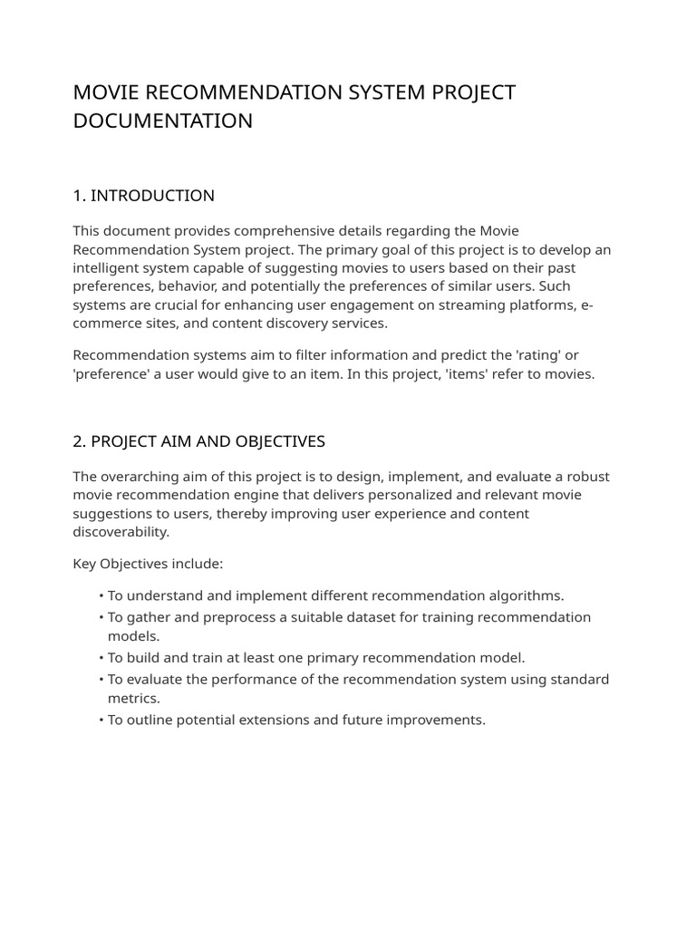 Movie Recommendation System Guide | PDF | Computing | Information Science