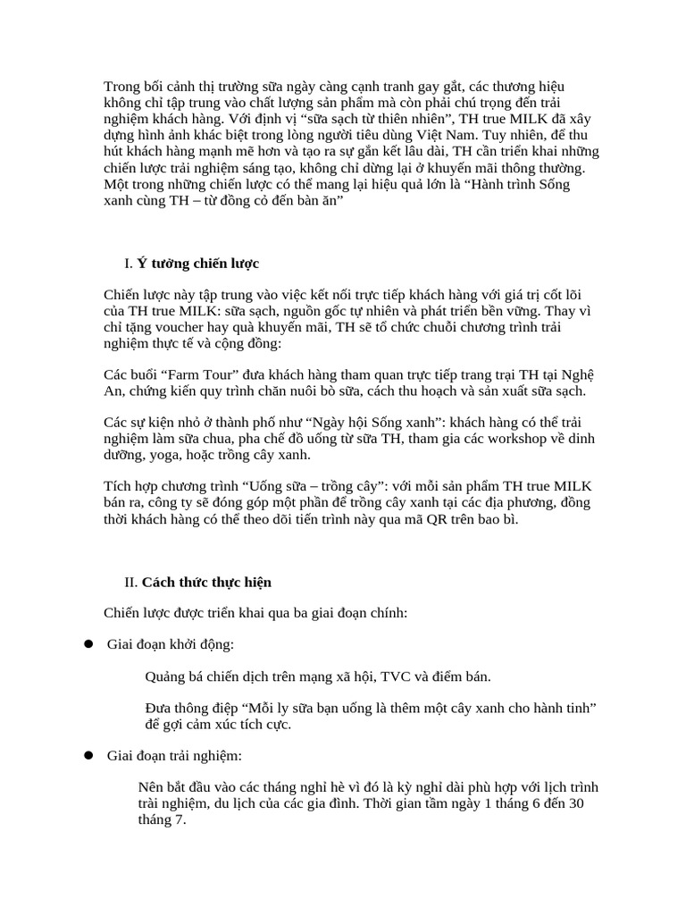 Chiến Lược TH True Nut | PDF