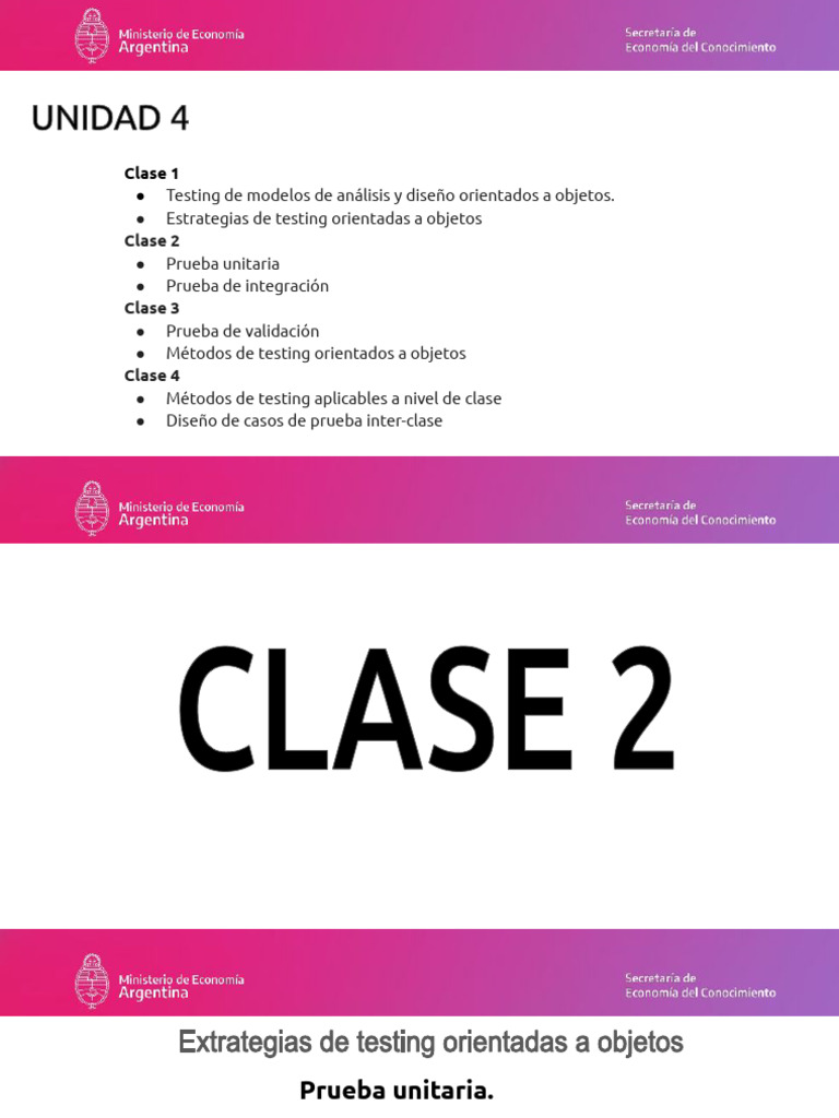 Unidad 4 Clase 2 | PDF | Software | Desarrollo guiado por pruebas
