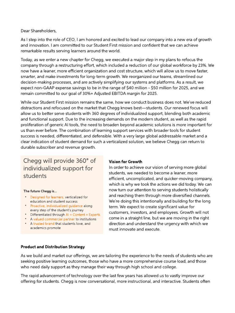 Shareholder Letter | PDF