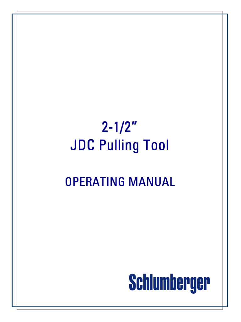 JDC Pulling Tool Operating Manual | PDF