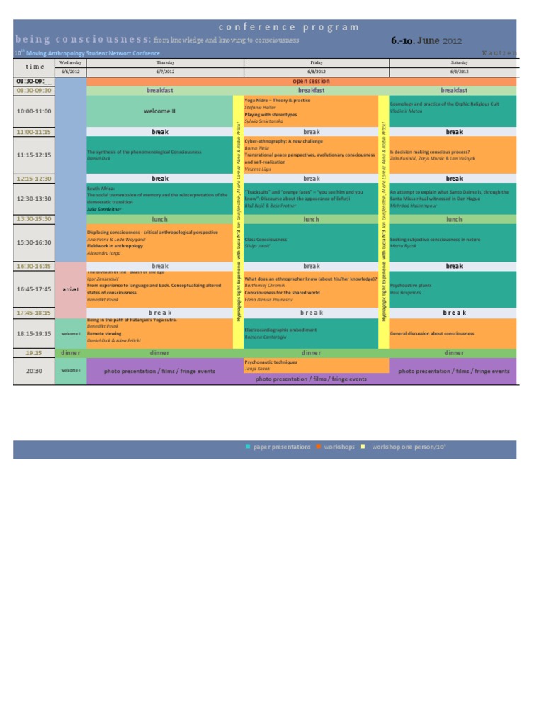 10th MASN Conference Program | PDF | Consciousness | Museology