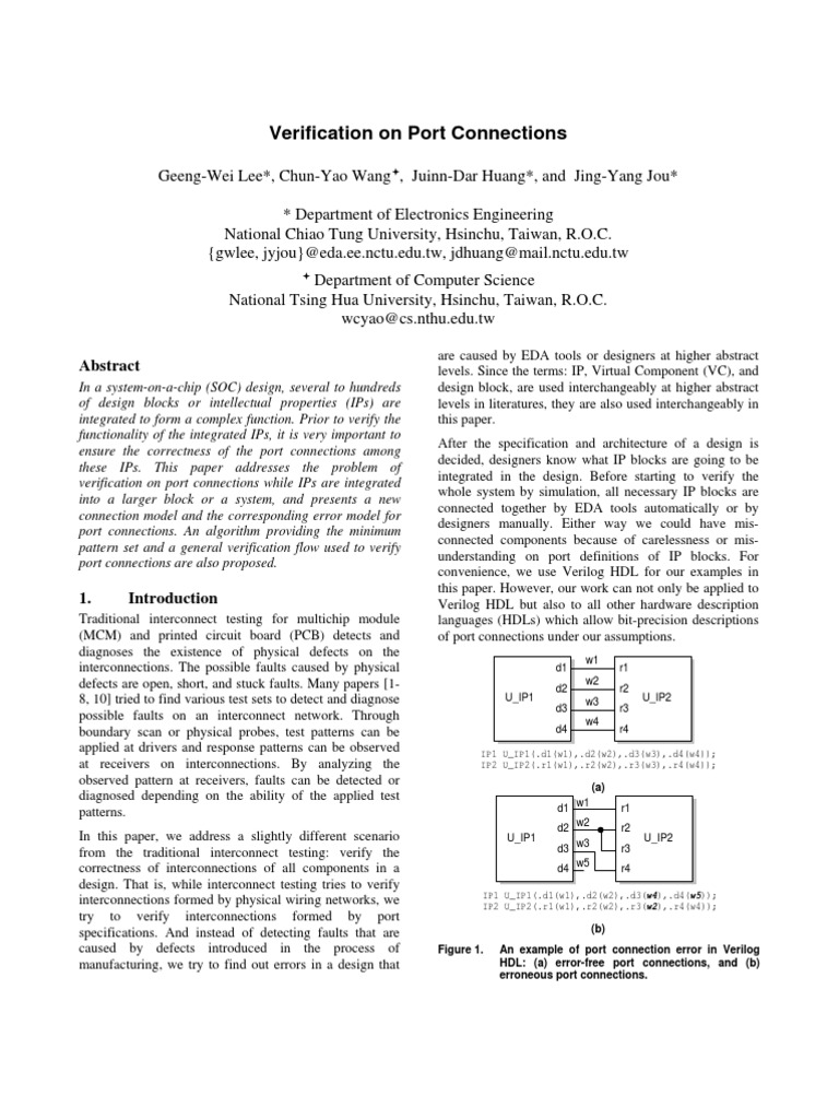 Verification On Port Connections | PDF | Hardware Description Language ...