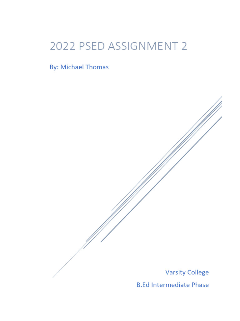 PSED Assignment 2 | PDF | Positive Psychology | Self Actualization