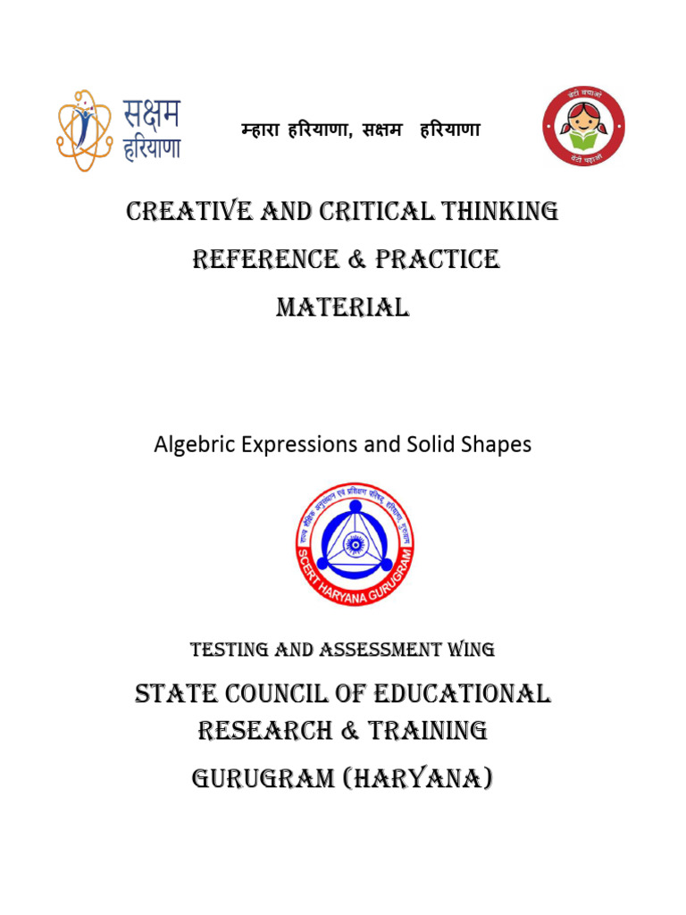 Creative and Critical Thinking Reference & Practice Material | PDF