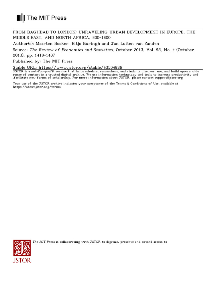 Bosker Et Al. 2013 | PDF | Europe | Trade