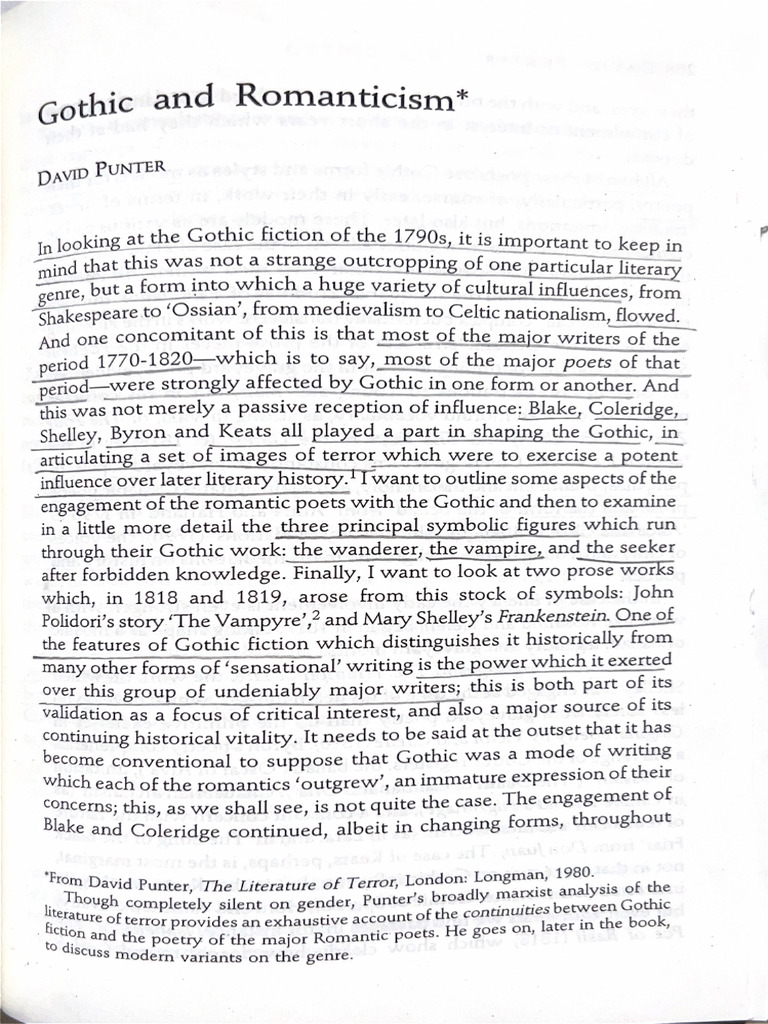 Gothic & Romanticism | PDF