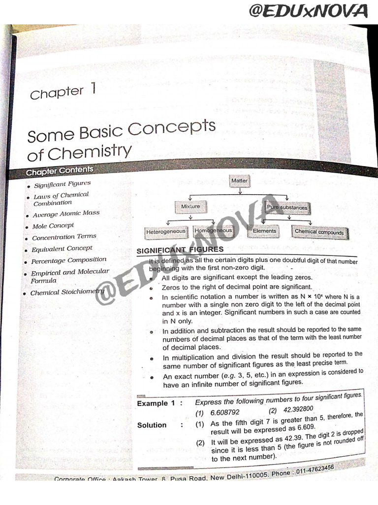 Some Basic Concepts of Chemistry | PDF