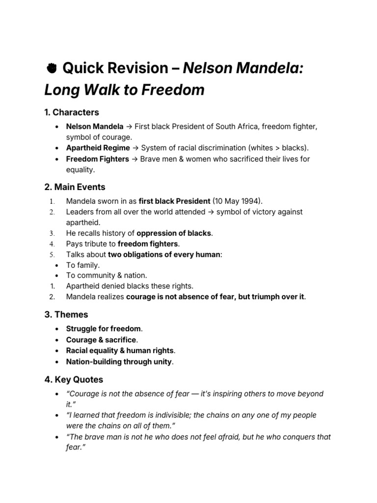 Nelson Mandela's Legacy of Freedom | PDF